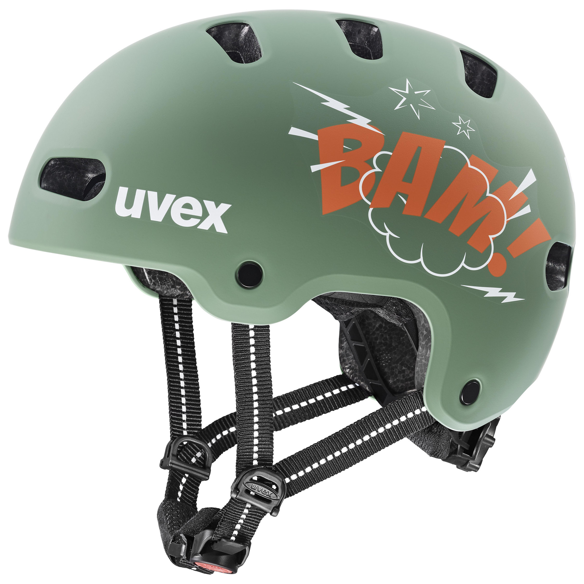 Kiivri Uvex kid 4 style bam moss green-papaya matt - Bikko.ee